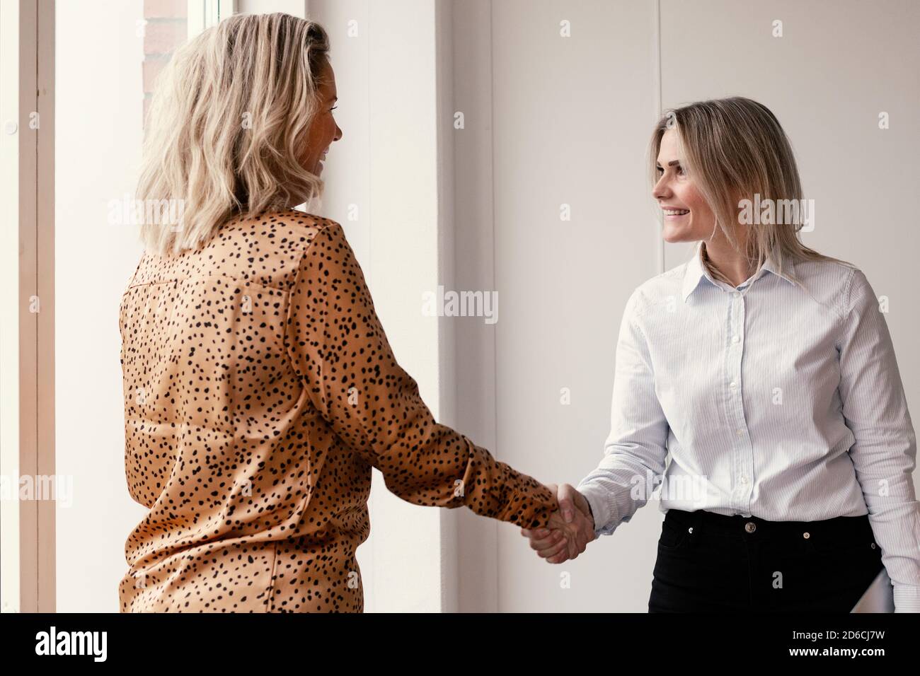 Two people having handshake hi-res stock photography and images - Alamy