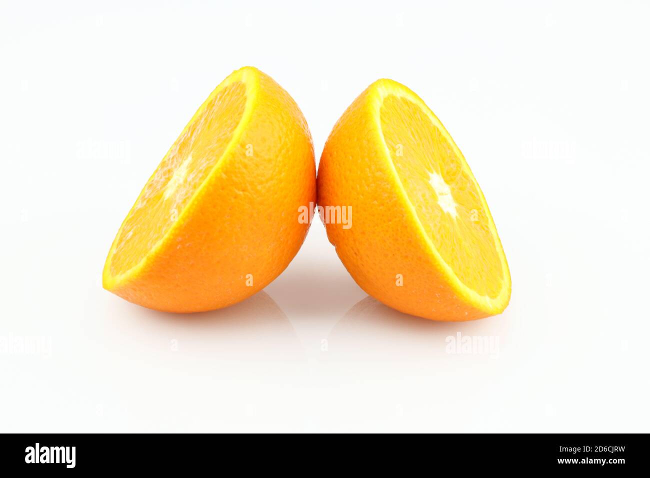 Fresh orange halves isolated on white background. Fresh sliced orange ...
