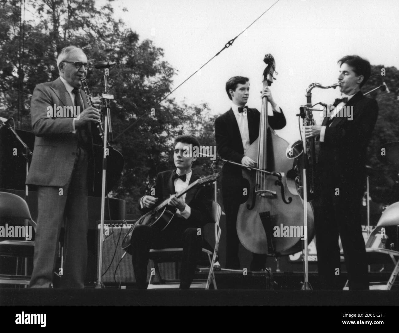 Benny Goodman, Capital Radio Jazz Festival, Knebworth, 1982 Stock Photo ...