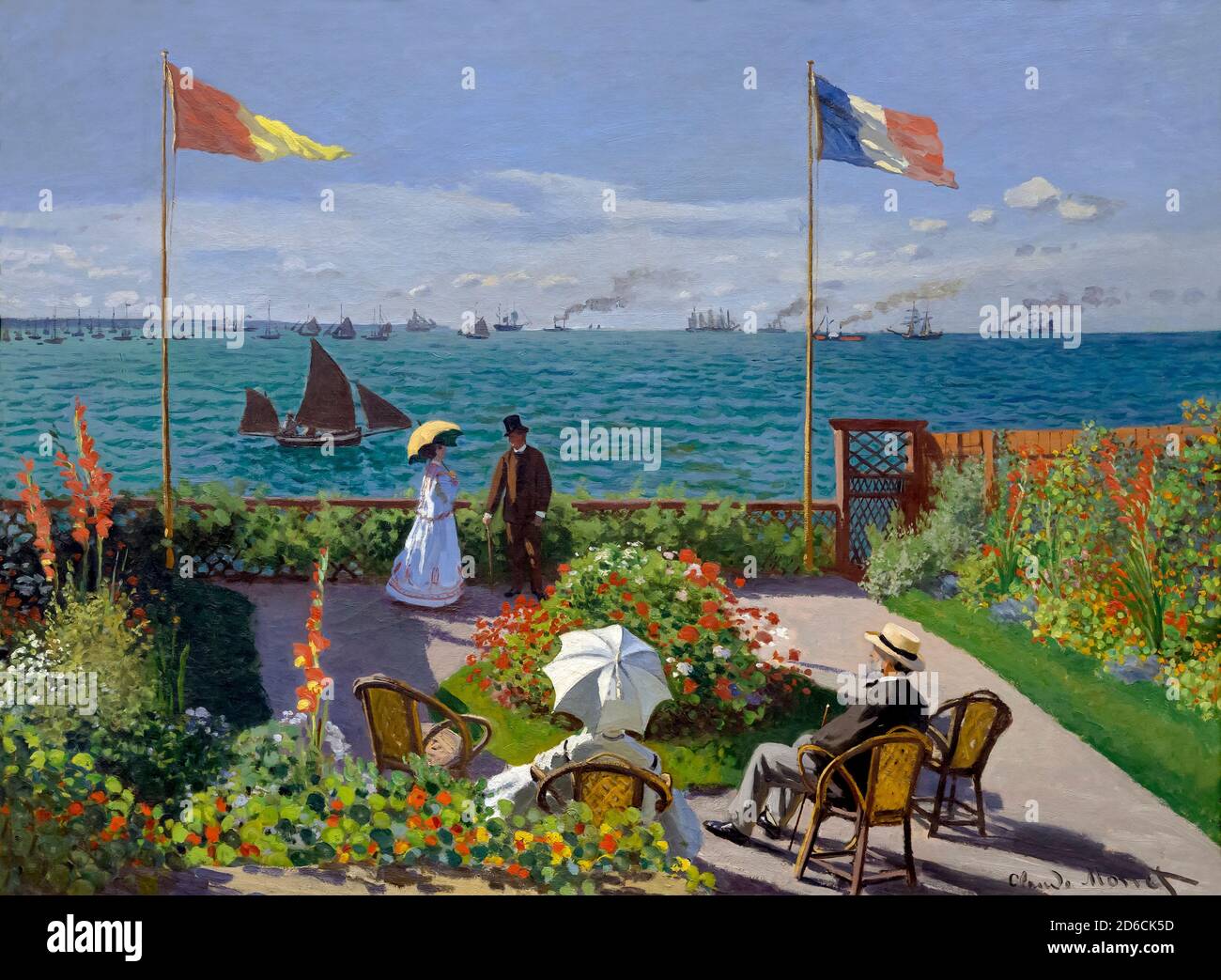 Claude monet garden at sainte adresse 1867 met museum new york hi-res ...