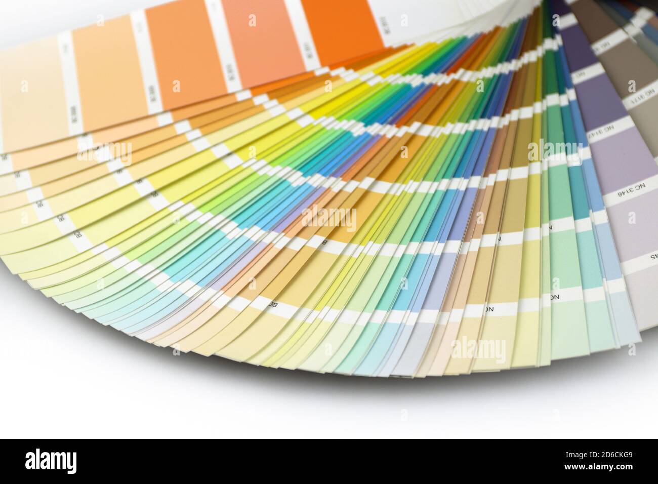 Color swatches book. Rainbow sample colors catalog. Isolated on white ...