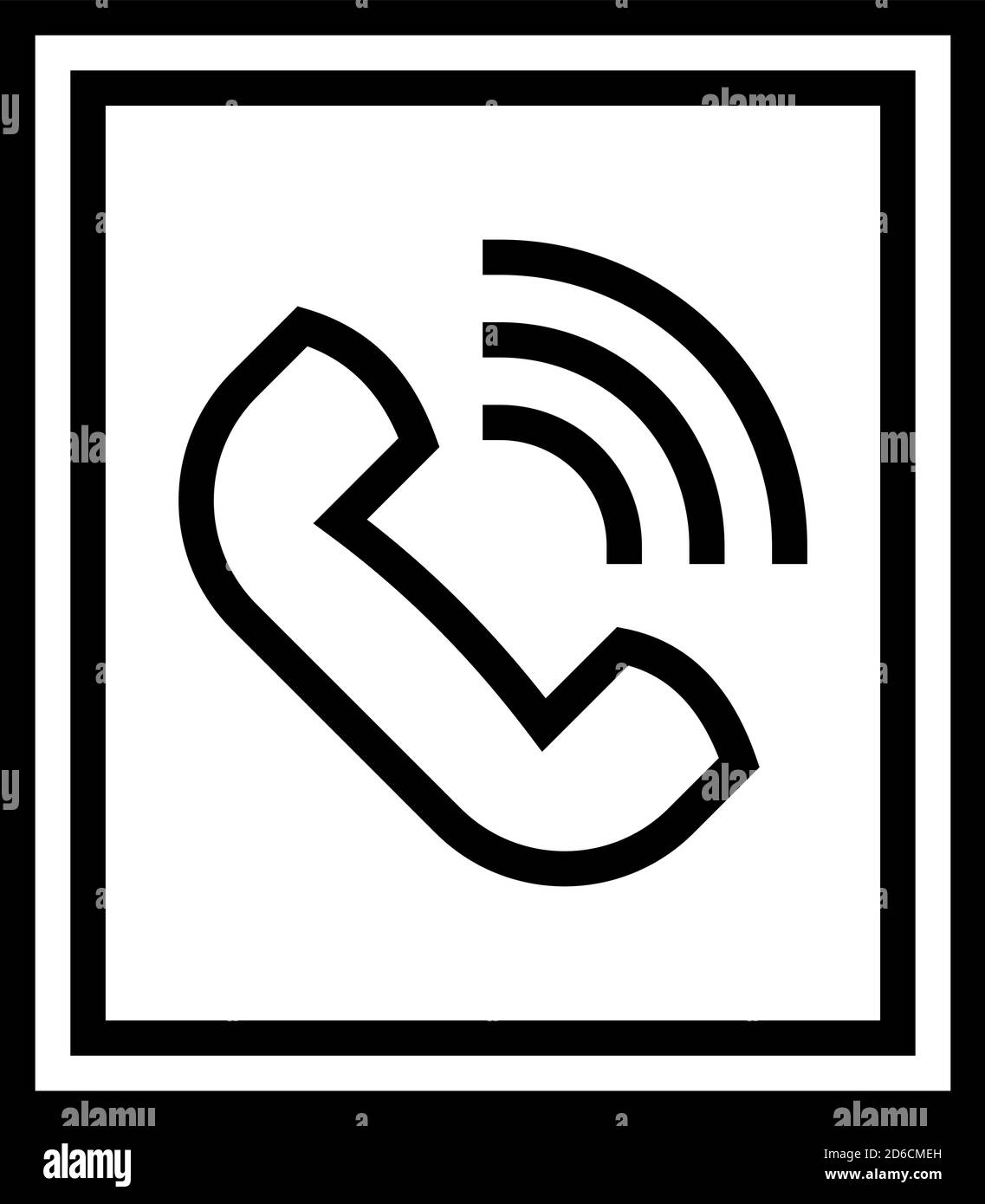 calling service sign line icon vector illustration Stock Vector Image ...