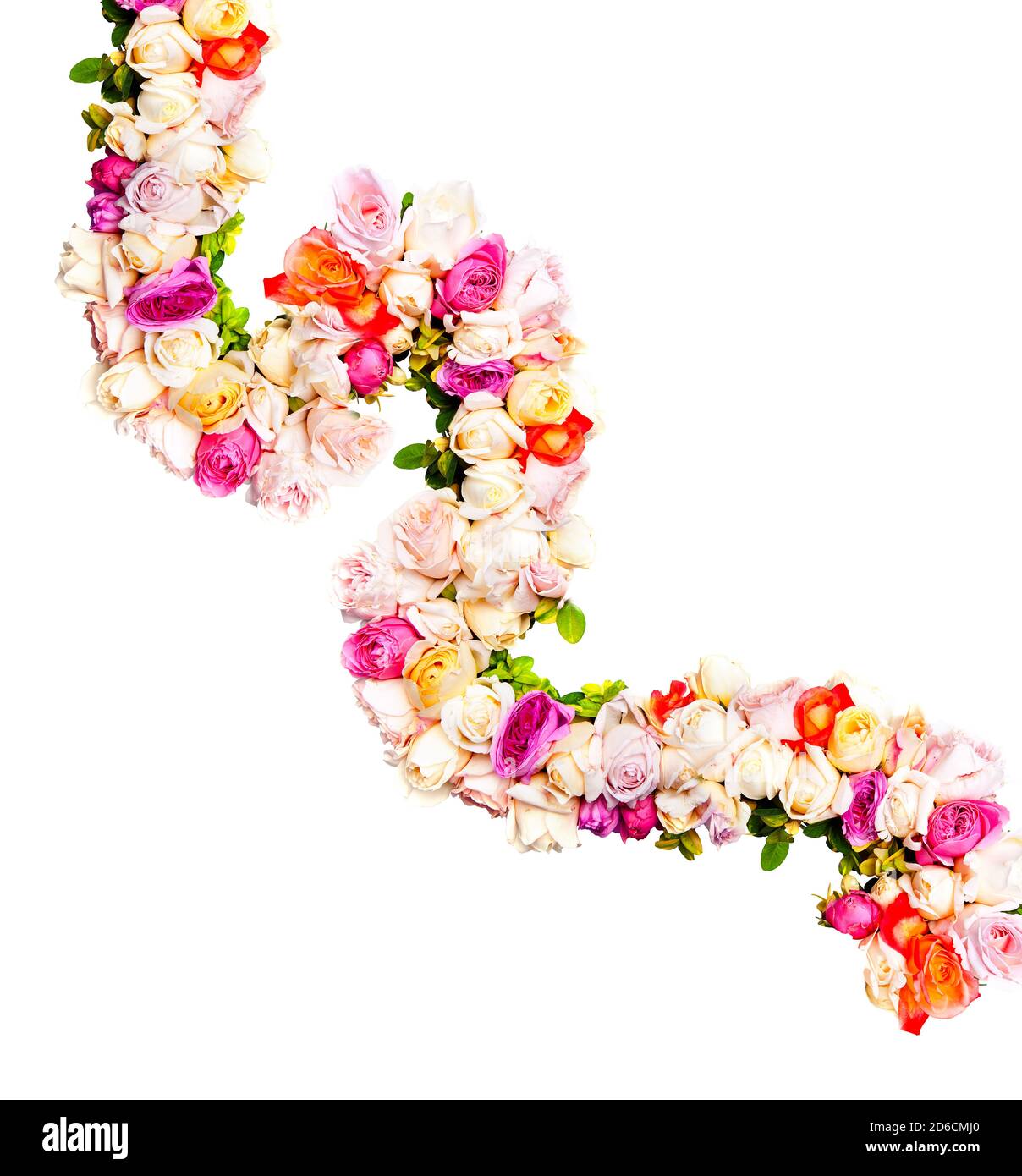 Beautiful ornamental rope in the shape of rope made of multicolored ...