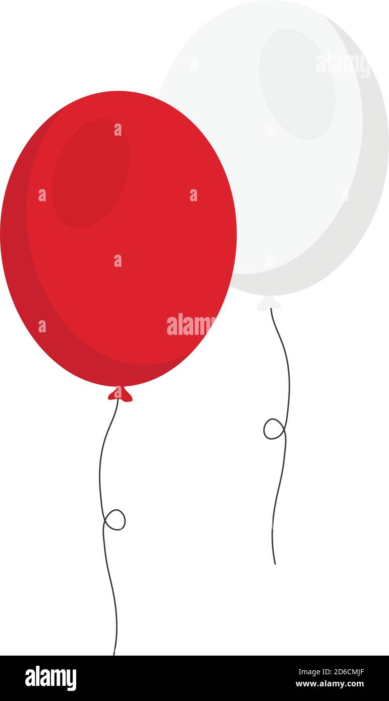 Party red and white balloons vector design Stock Vector Image & Art - Alamy