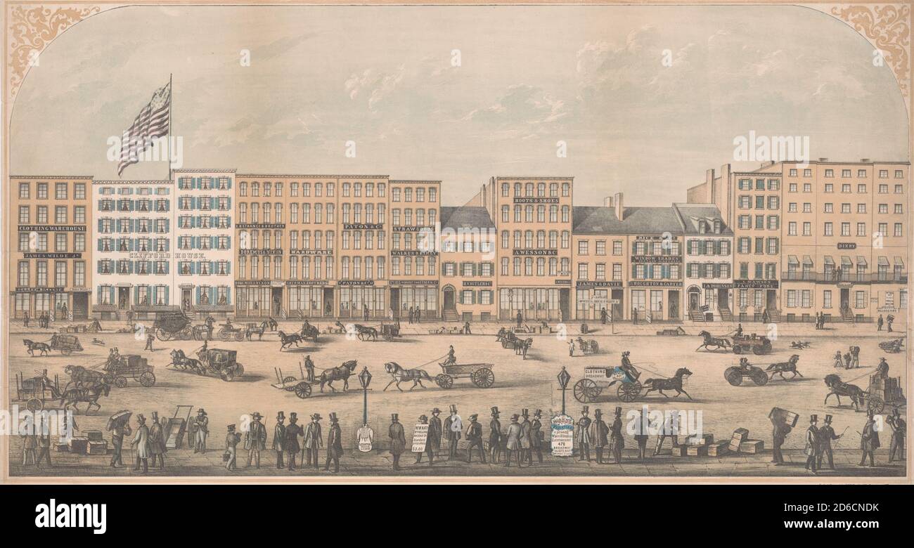 View of Park Place, New York, from Broadway to Church Street, North ...