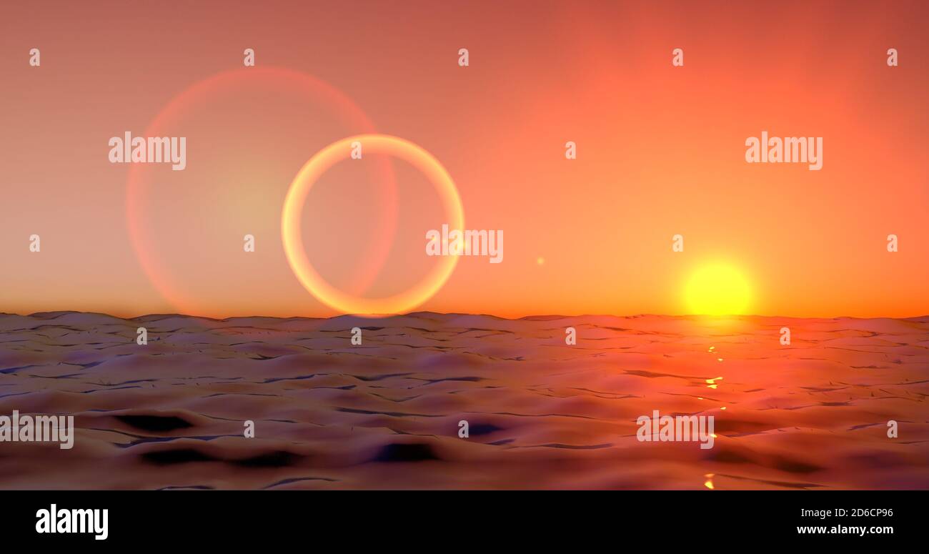 Ocean wave in evening. sunset over the sea with sun reflection. sun ...