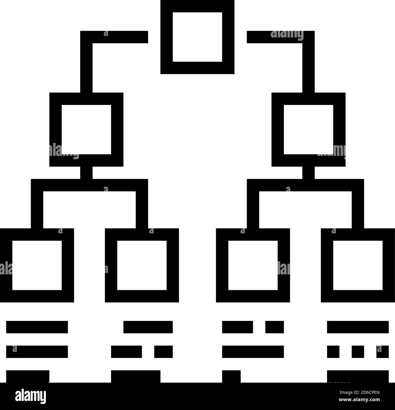 plan hierarchy line icon vector black illustration Stock Vector Image ...