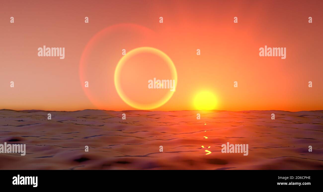 Ocean wave in evening. sunset over the sea with sun reflection. sun ...