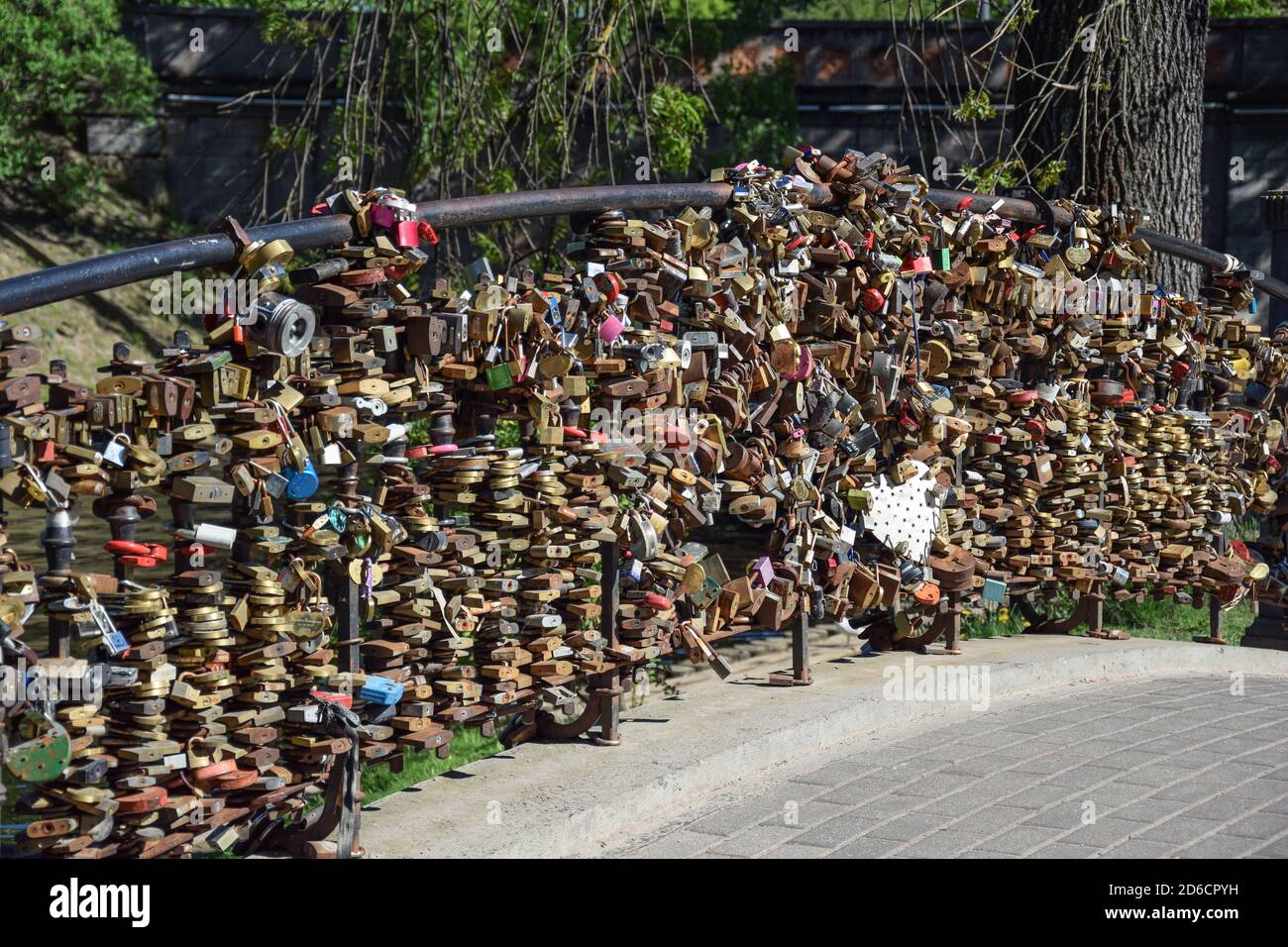 Locks on the bridge Stock Photo - Alamy