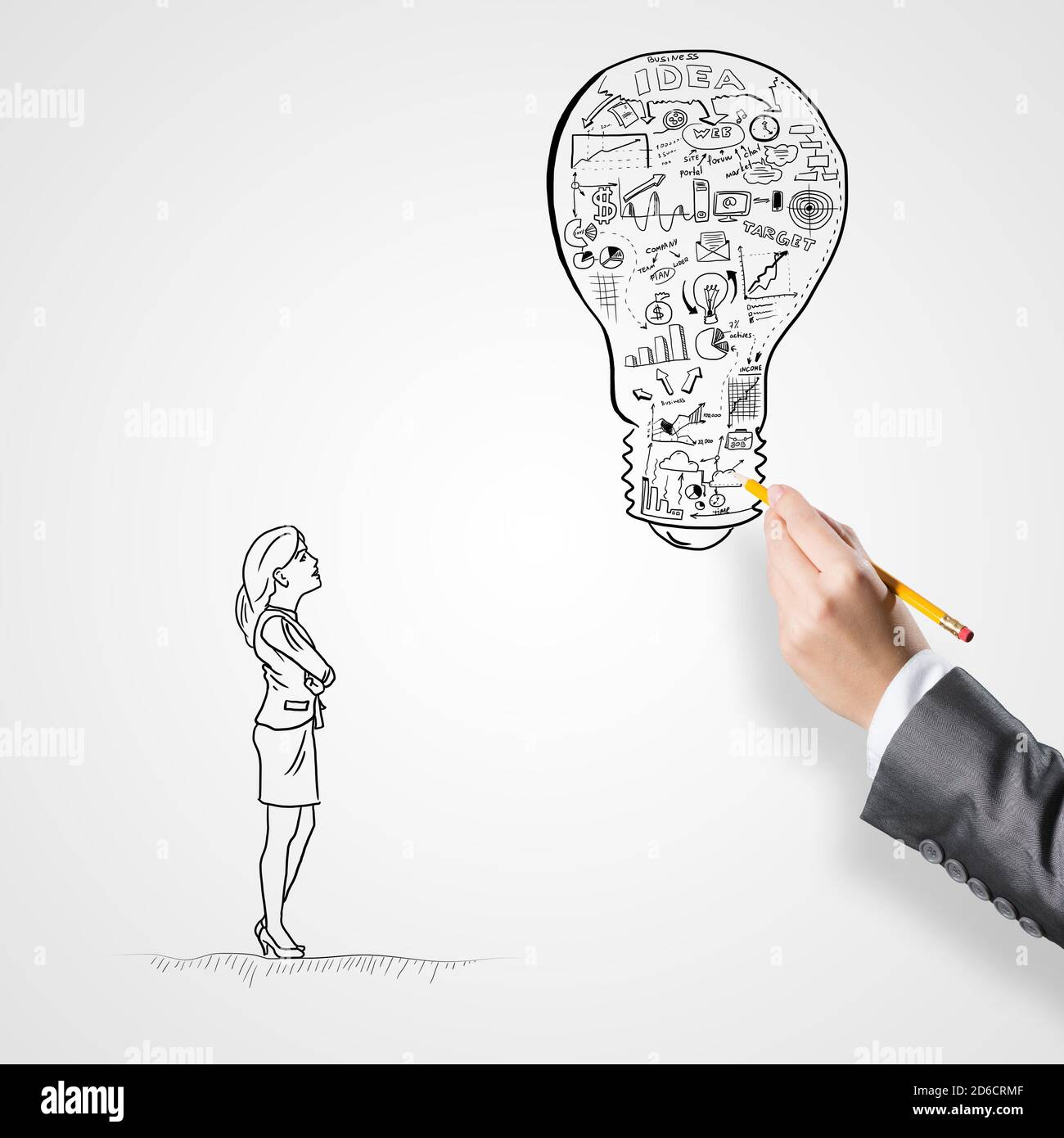 Creative woman great plan hi-res stock photography and images - Alamy