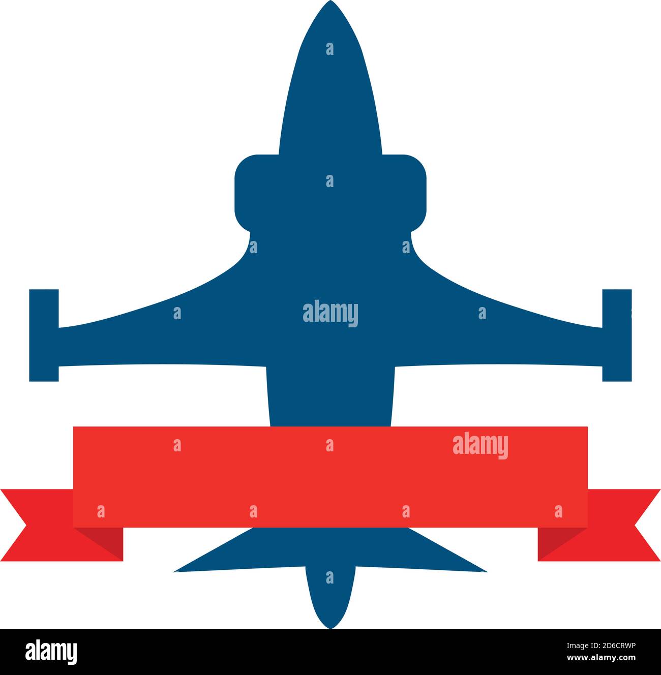 military airplane with ribbon vector design Stock Vector Image & Art ...