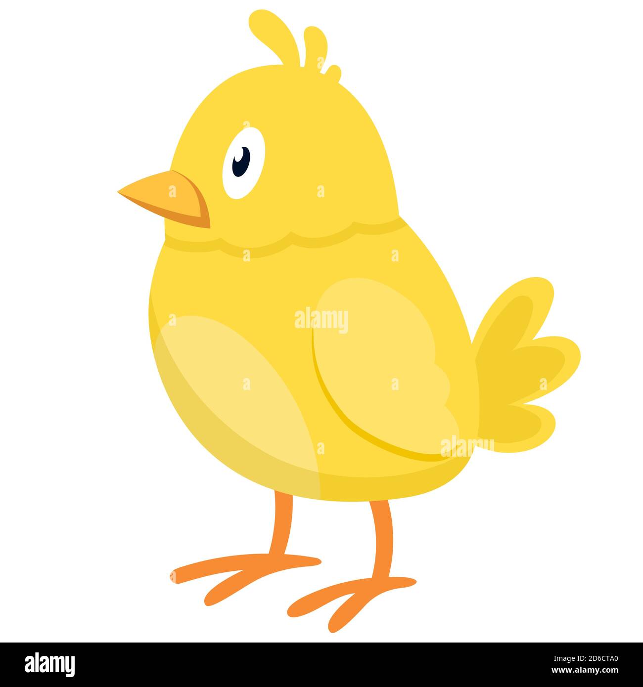 Chick side view. Farm animal in cartoon style Stock Vector Image & Art ...
