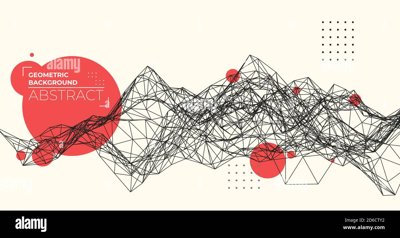 Abstract 3d Art In Japanese Style Array With Dynamic Emitted Particles