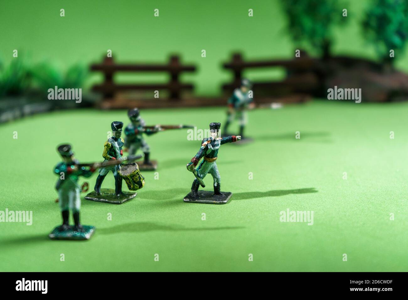 Shot of handmade tin soldiers and war reconstruction Stock Photo - Alamy
