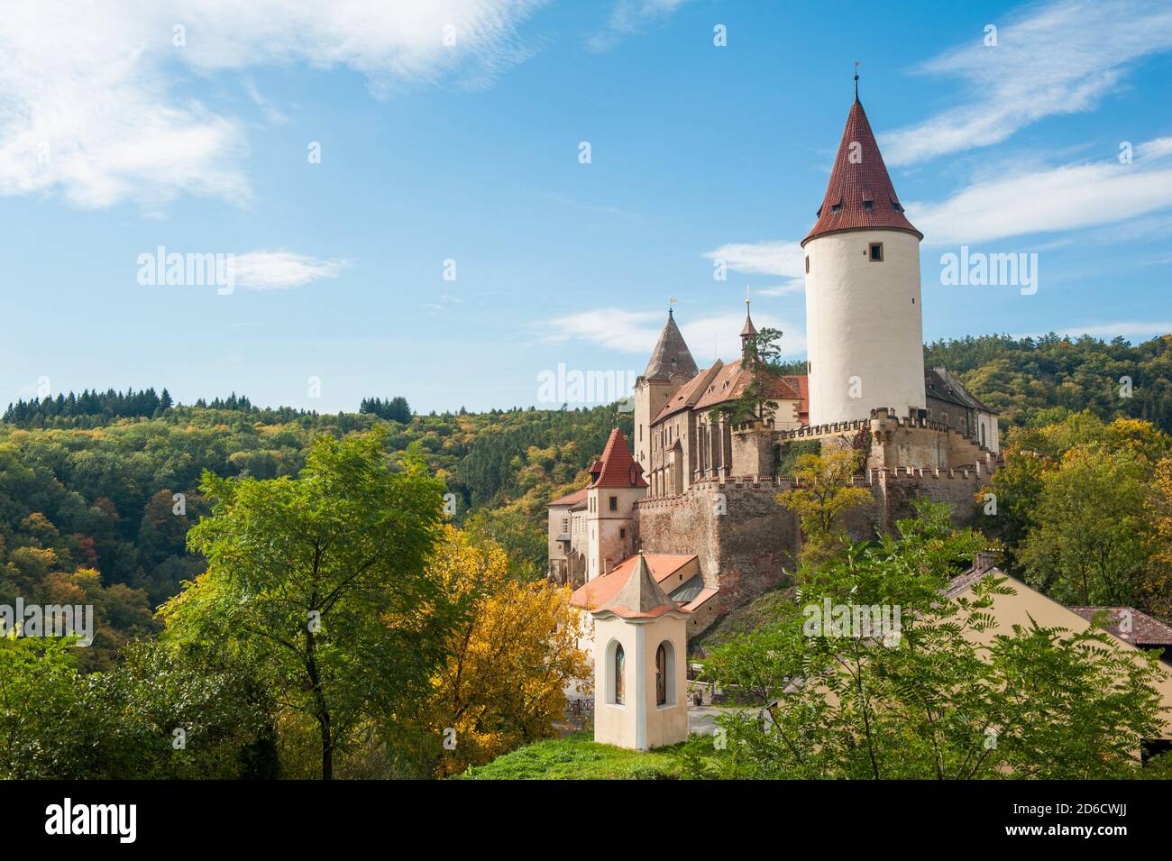Famous Czech medieval castle of Krivoklat, central Czech Republic Stock ...