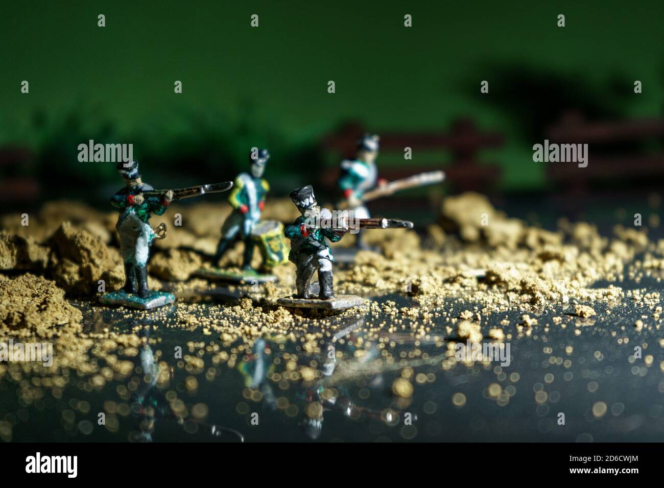 Image of handmade tin soldiers and war reconstruction Stock Photo - Alamy
