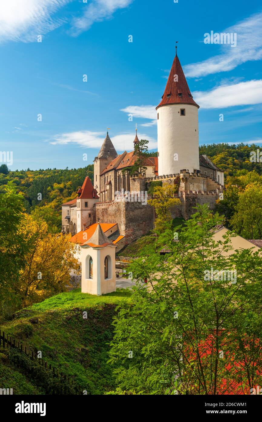 Famous Czech medieval castle of Krivoklat, central Czech Republic Stock ...