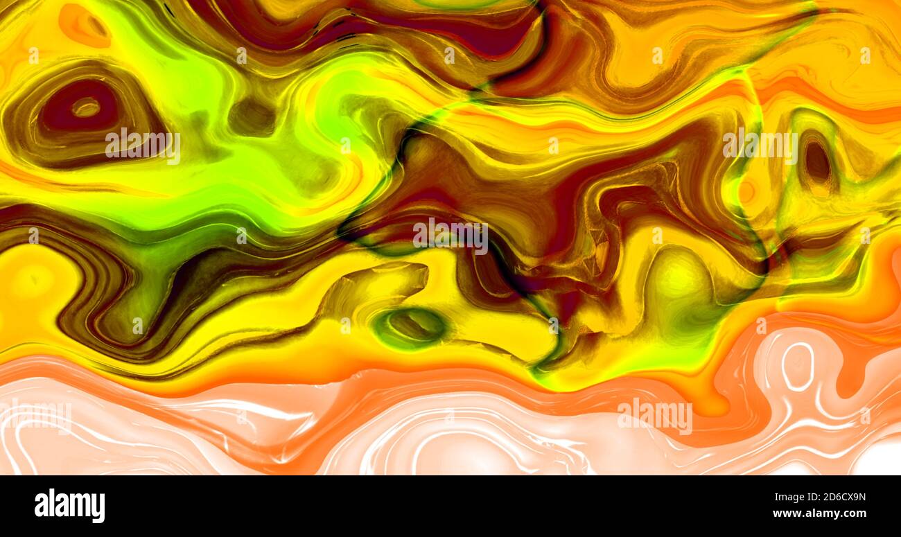 Abstract Colorful Paint Ink Liquid. Liquid multiple mixed color ...