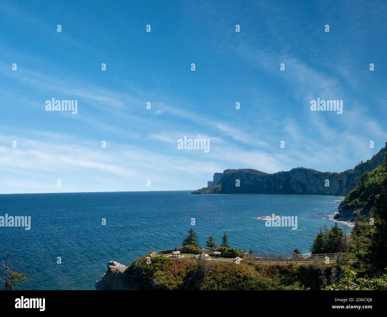 Surprising view of a Gaspesie National Park, Forillon Park, on a ...