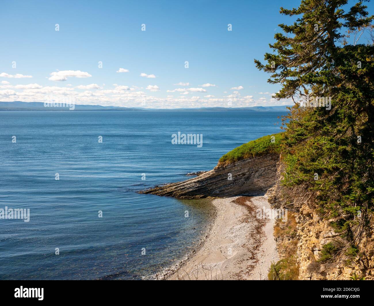 Surprising view of a Gaspesie National Park, Forillon Park, on a ...