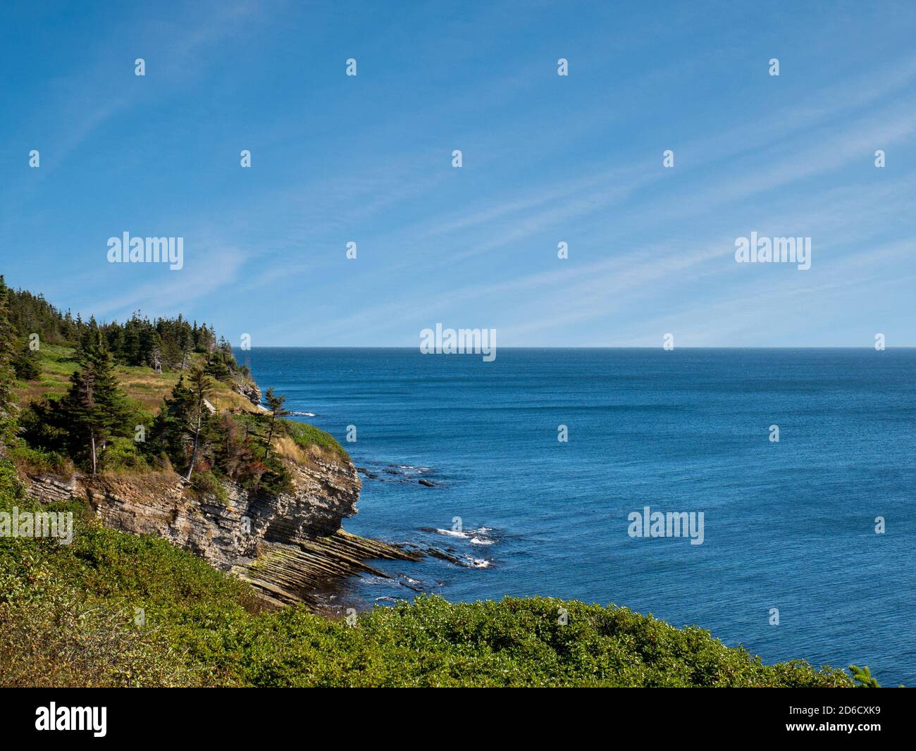 Surprising view of a Gaspesie National Park, Forillon Park, on a ...