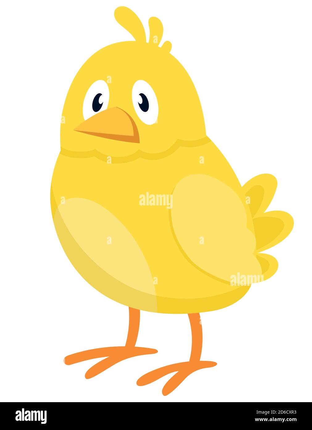 Chick three quarter view. Farm animal in cartoon style Stock Vector ...