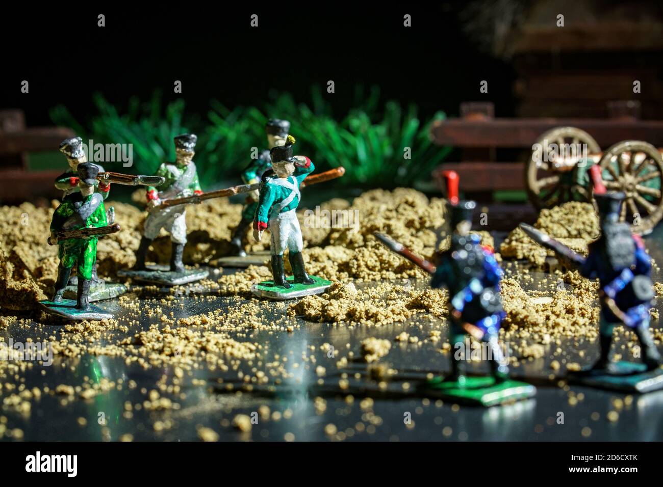 Image of handmade tin soldiers and battle reconstruction Stock Photo ...
