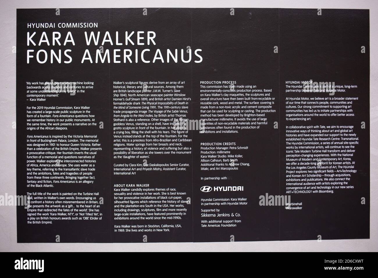 Fons Americanus by Kara Walker on display in the Turbine hall inside ...