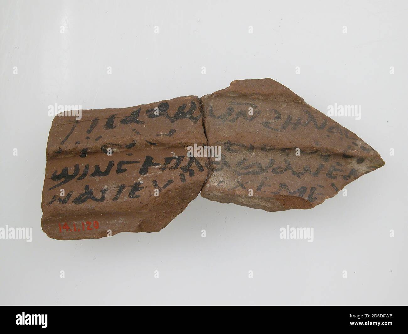 Ostrakon with a Letter from Isaac and Elias to Lashane of Jeme, Coptic ...