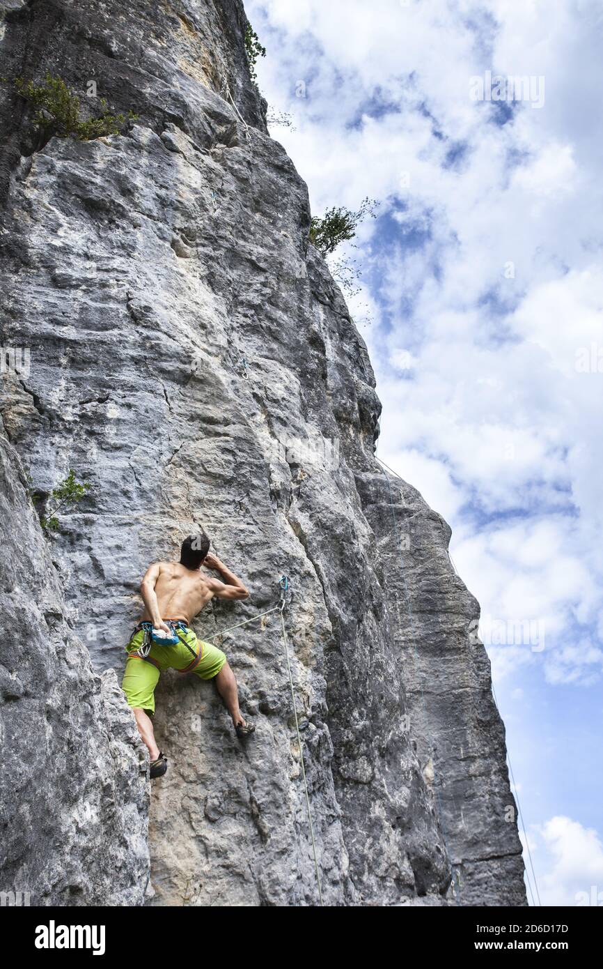 Male mountain climber in breathtaking hi-res stock photography and ...