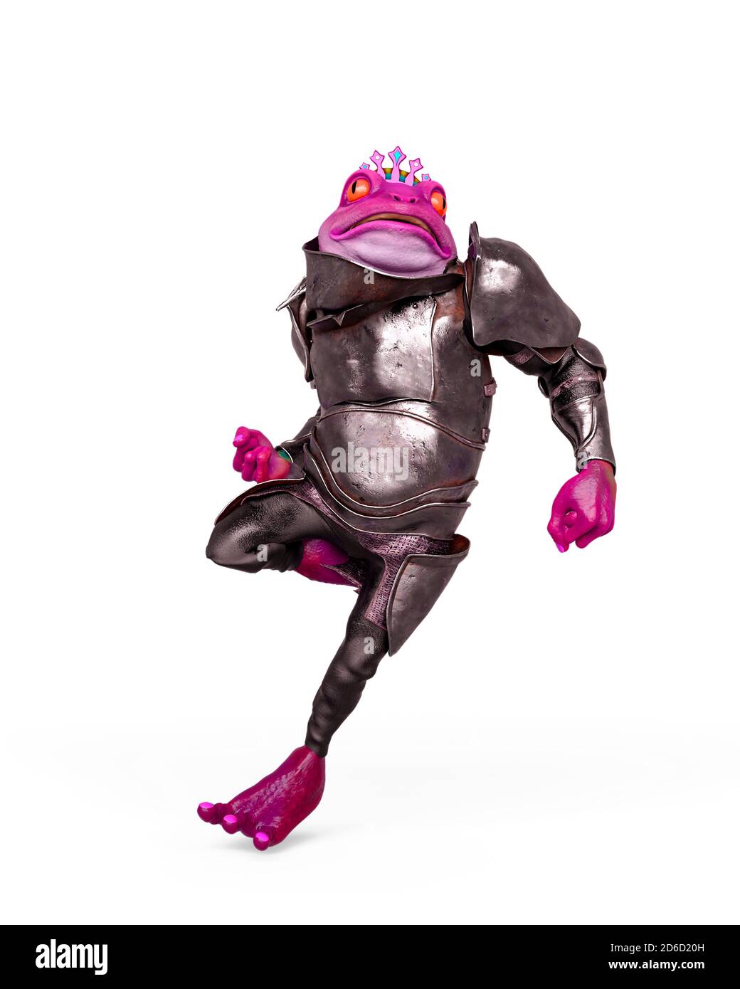 lord frog doing some action in white background, 3d illustration Stock ...