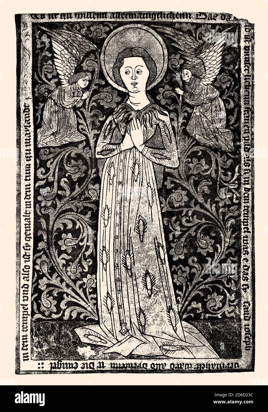 Virgin mary two angels hi-res stock photography and images - Alamy