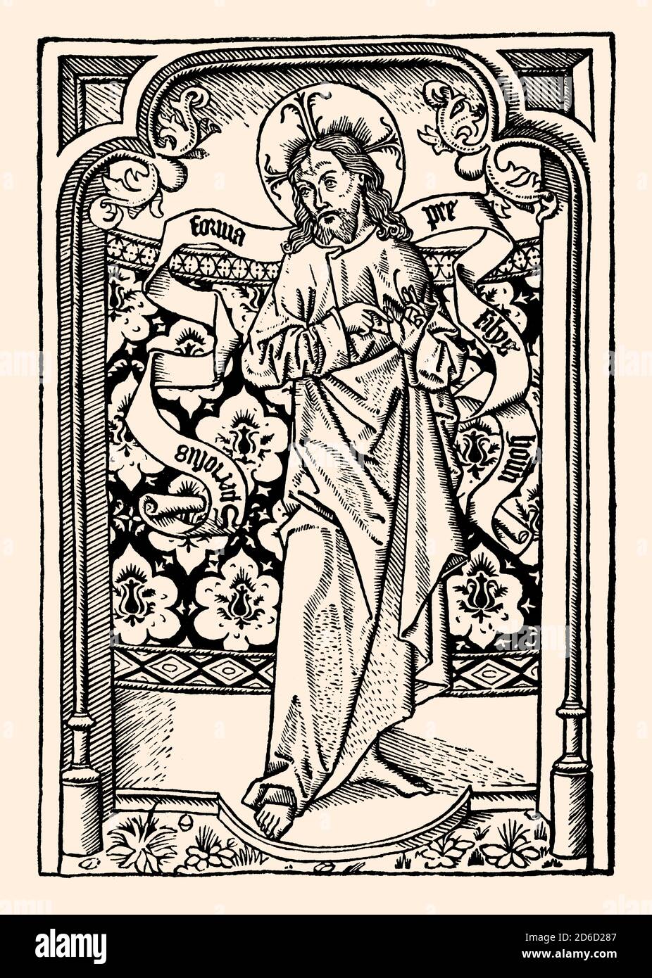 Devotional woodcut hi-res stock photography and images - Alamy