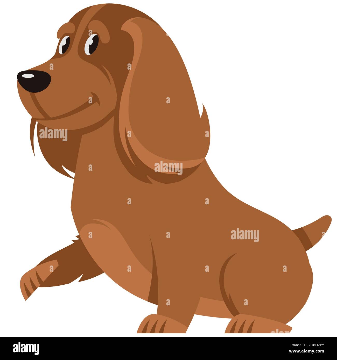 Cocker Spaniel giving paw. Cute pet in cartoon style Stock Vector Image ...
