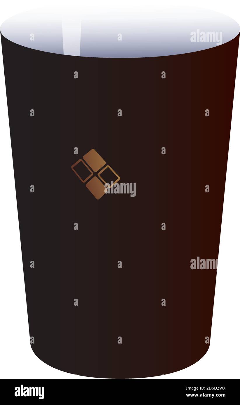 black mug with corporate branding vector illustration design Stock ...