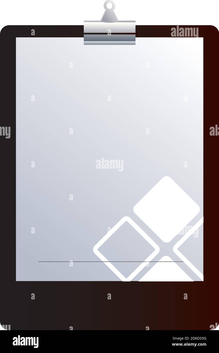 Clipboard with sheets of paper and folder vector illustration design ...