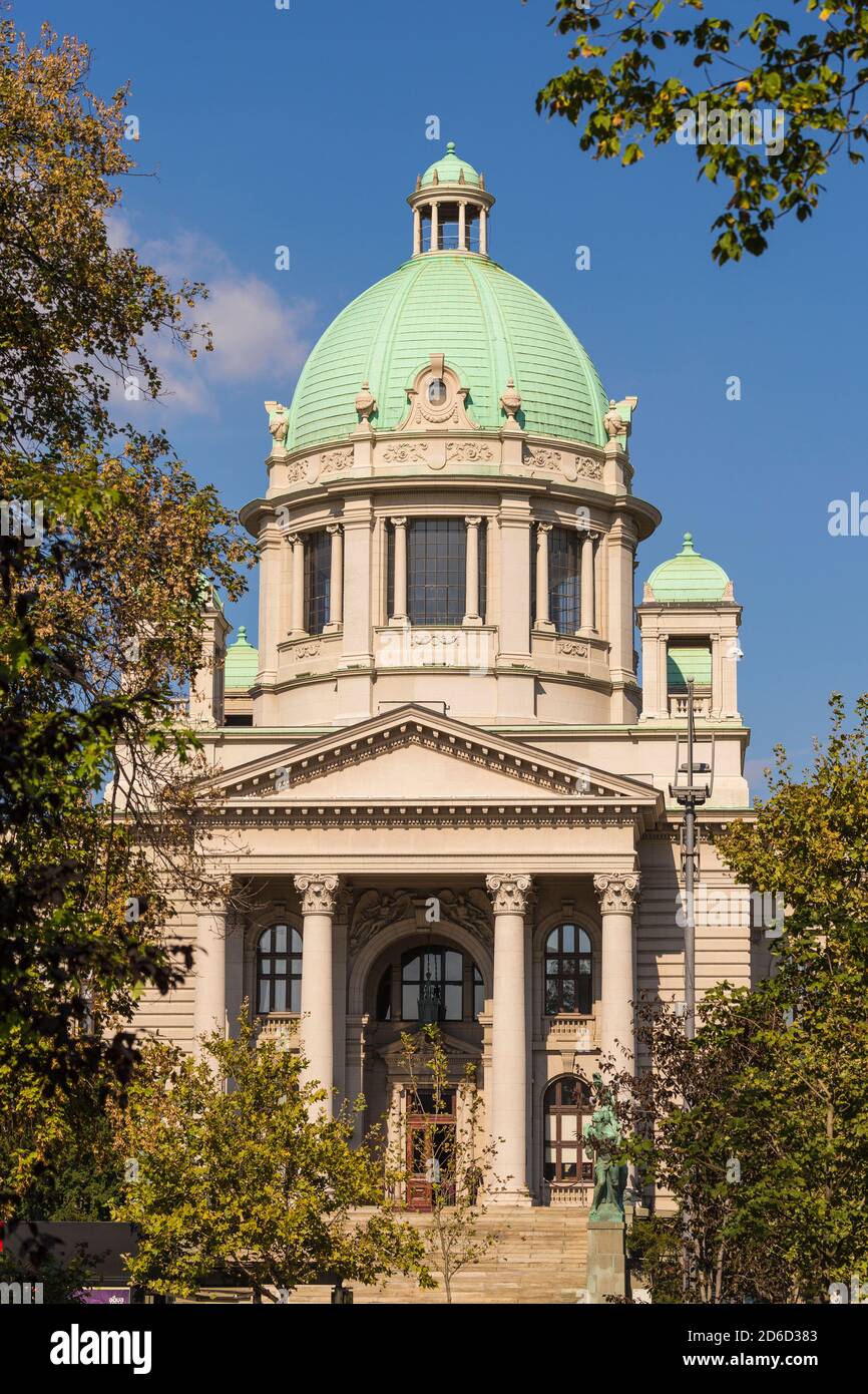 Serbia, Belgrade, National Assembly building Stock Photo - Alamy