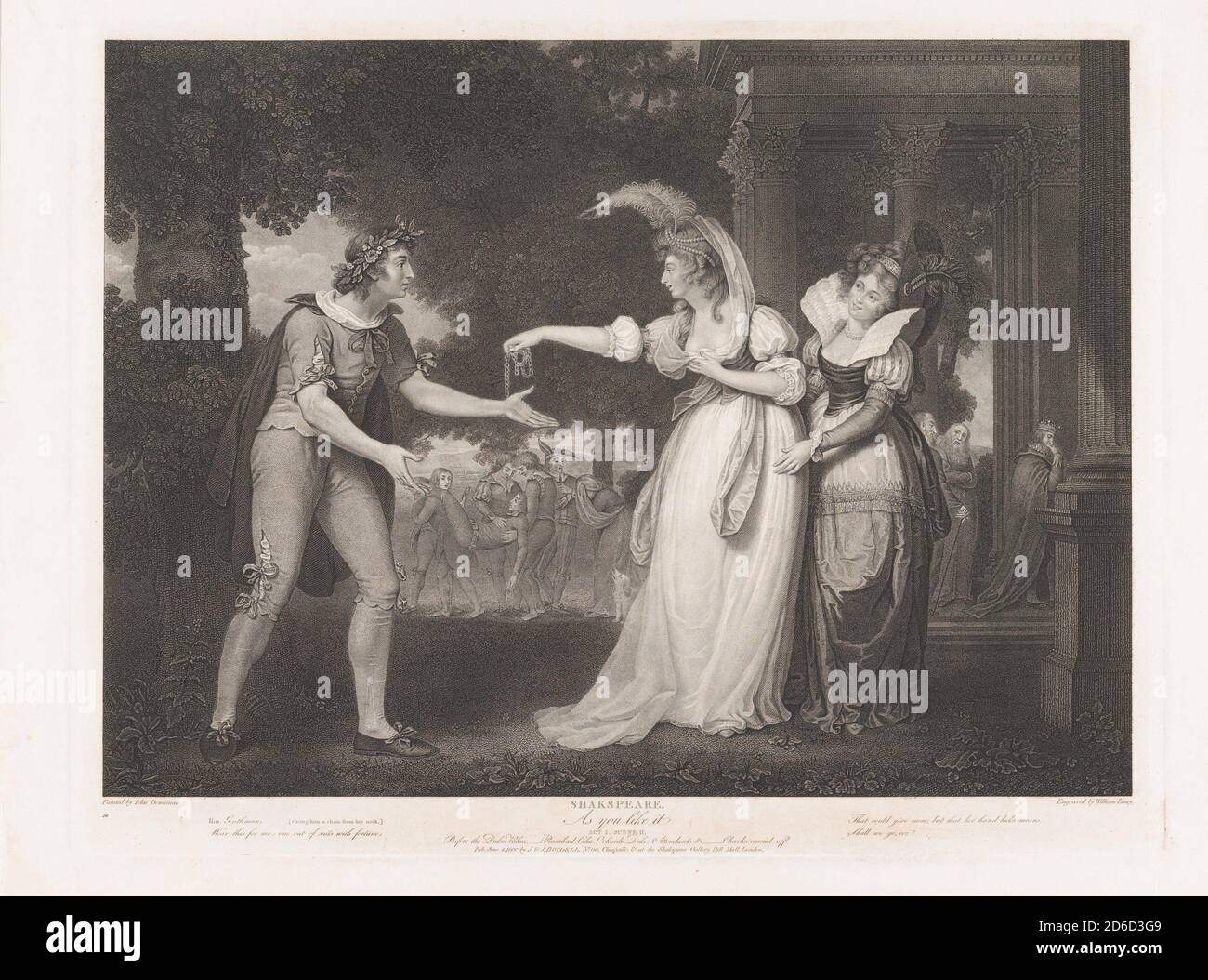 Before the Duke's Palace - Rosalind, Celia, Orlando, the Duke ...
