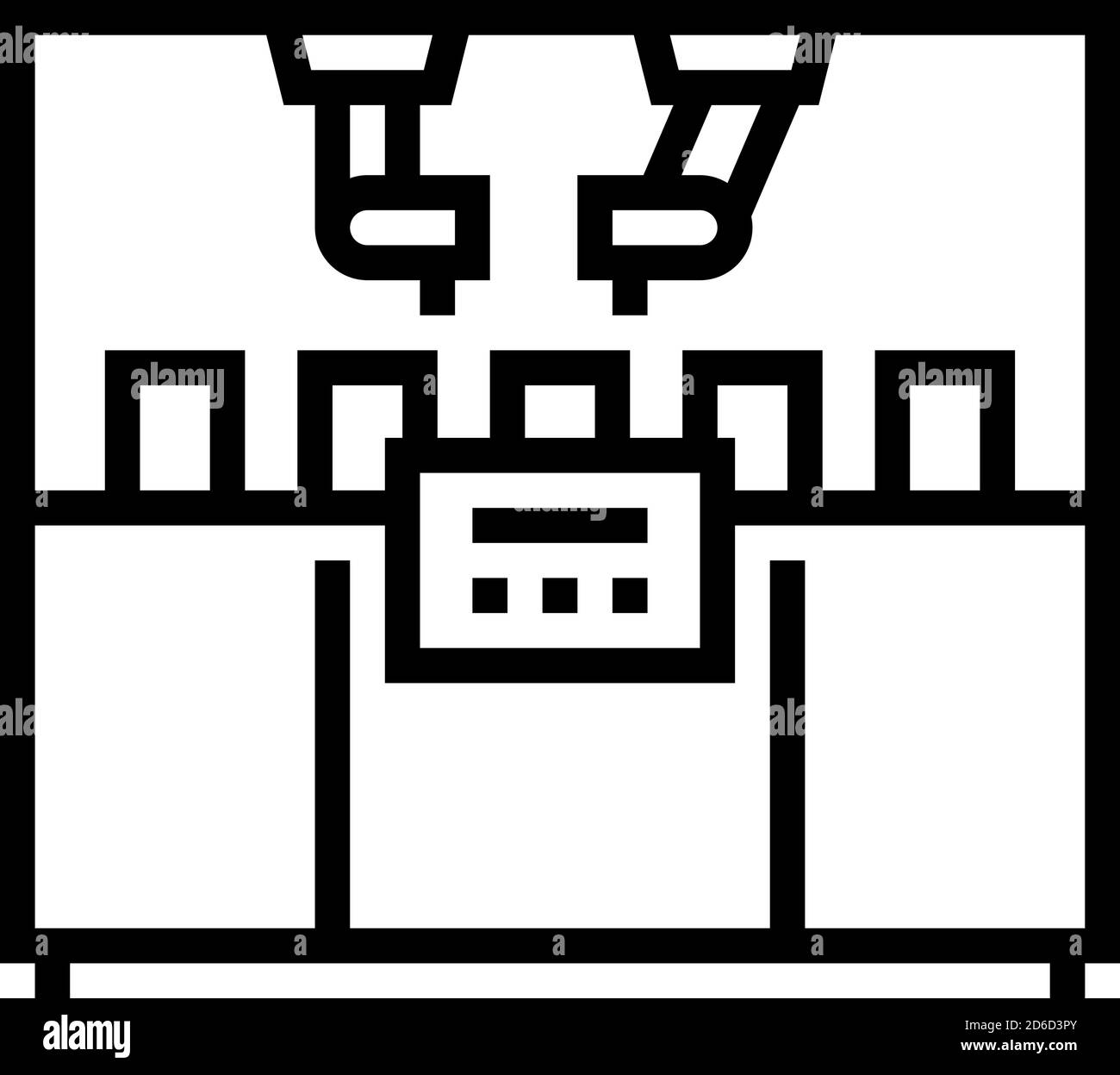 medical manufacturing pills equipment line icon vector illustration ...