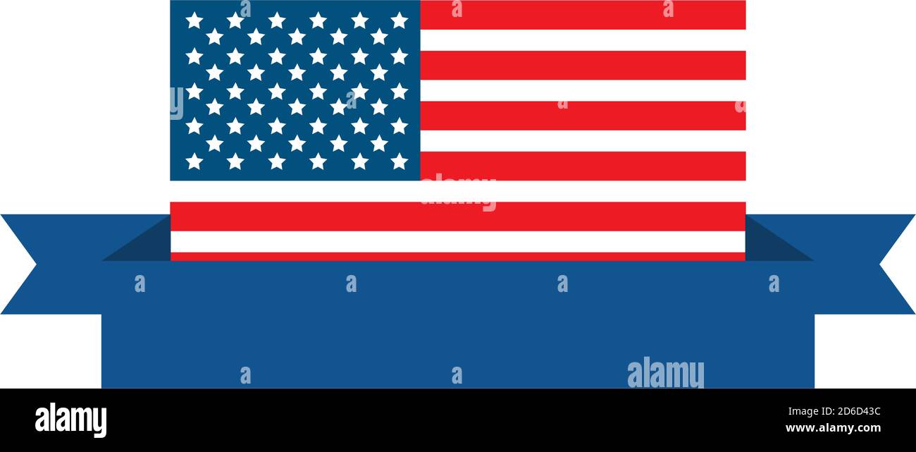 usa flag with ribbon vector design Stock Vector Image & Art - Alamy