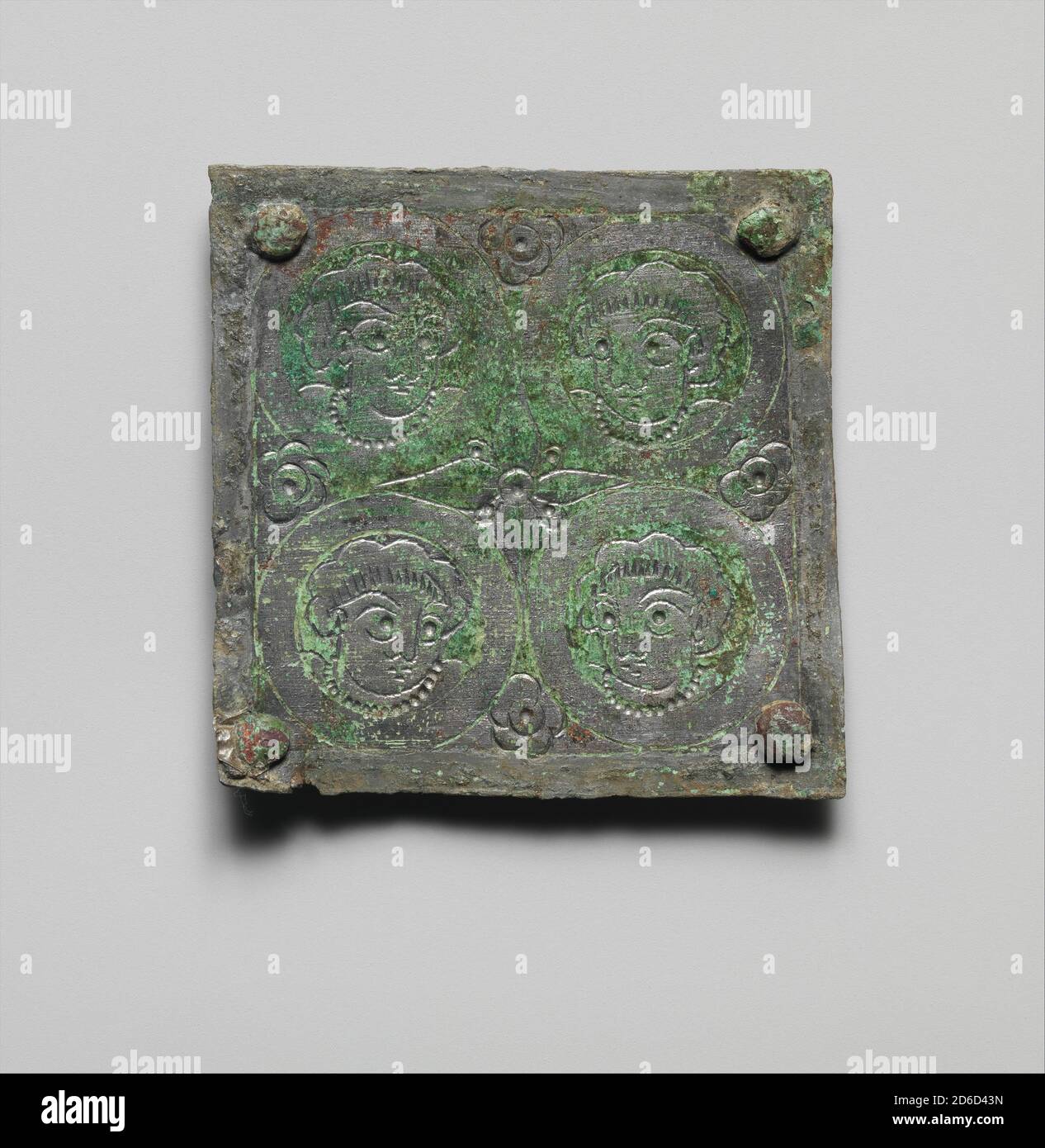 Tinned-Copper Plaque with a Personification, Byzantine, 350-400 Stock ...