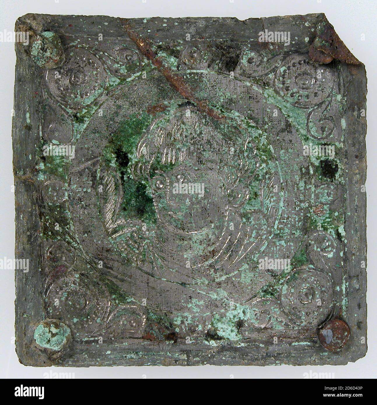 Tinned-Copper Plaque with a Personification, Byzantine, 350-400 Stock ...