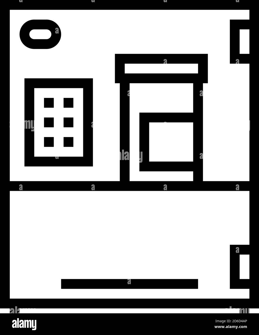 medicine factory machine line icon vector illustration Stock Vector ...