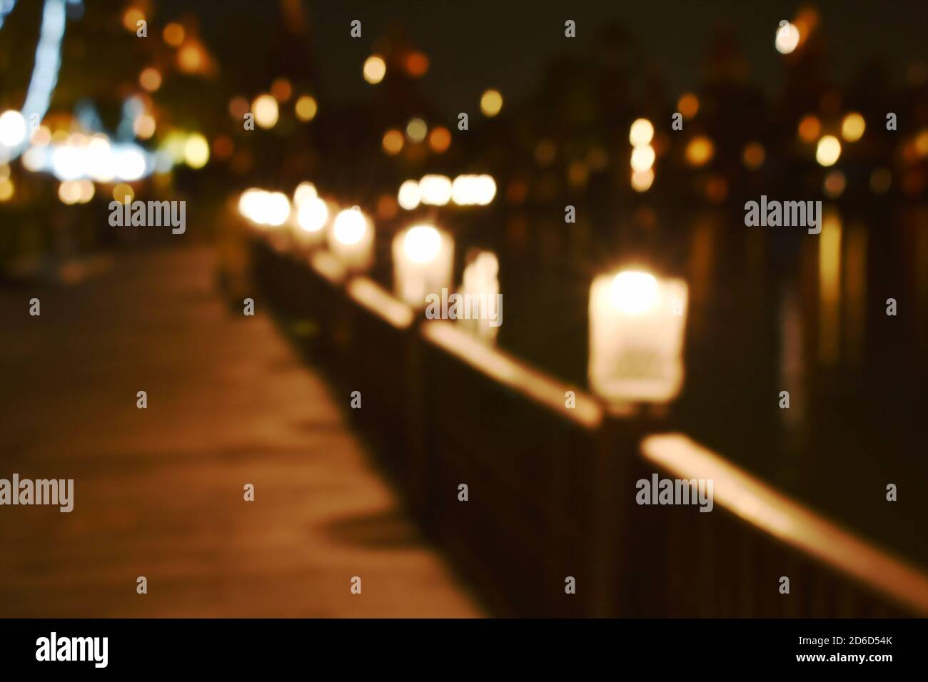 blurry light of building on river background and texture Stock Photo ...