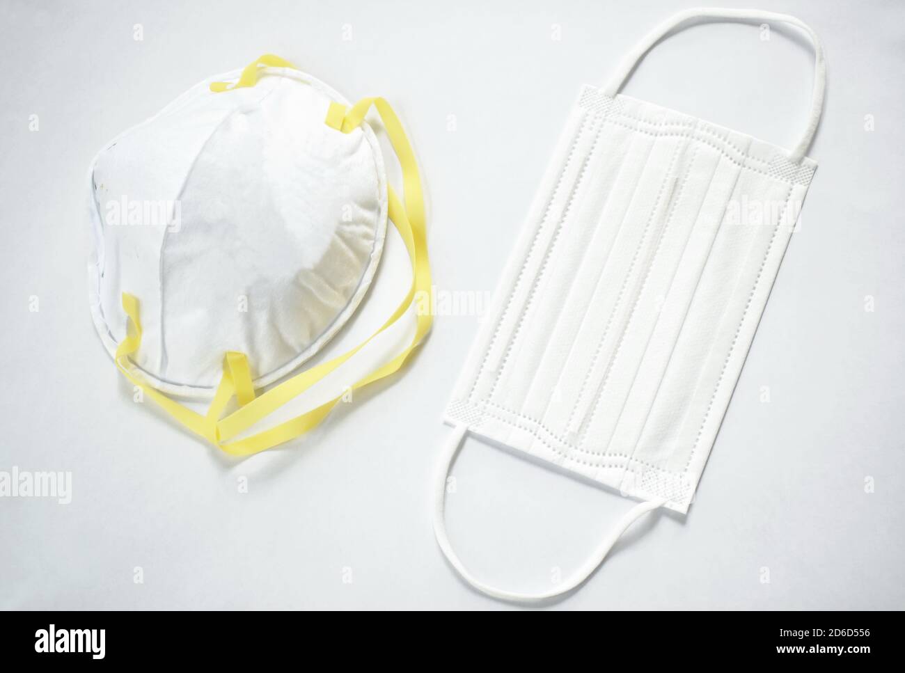 hygienic mask for protection nose and mouth on white background Stock ...