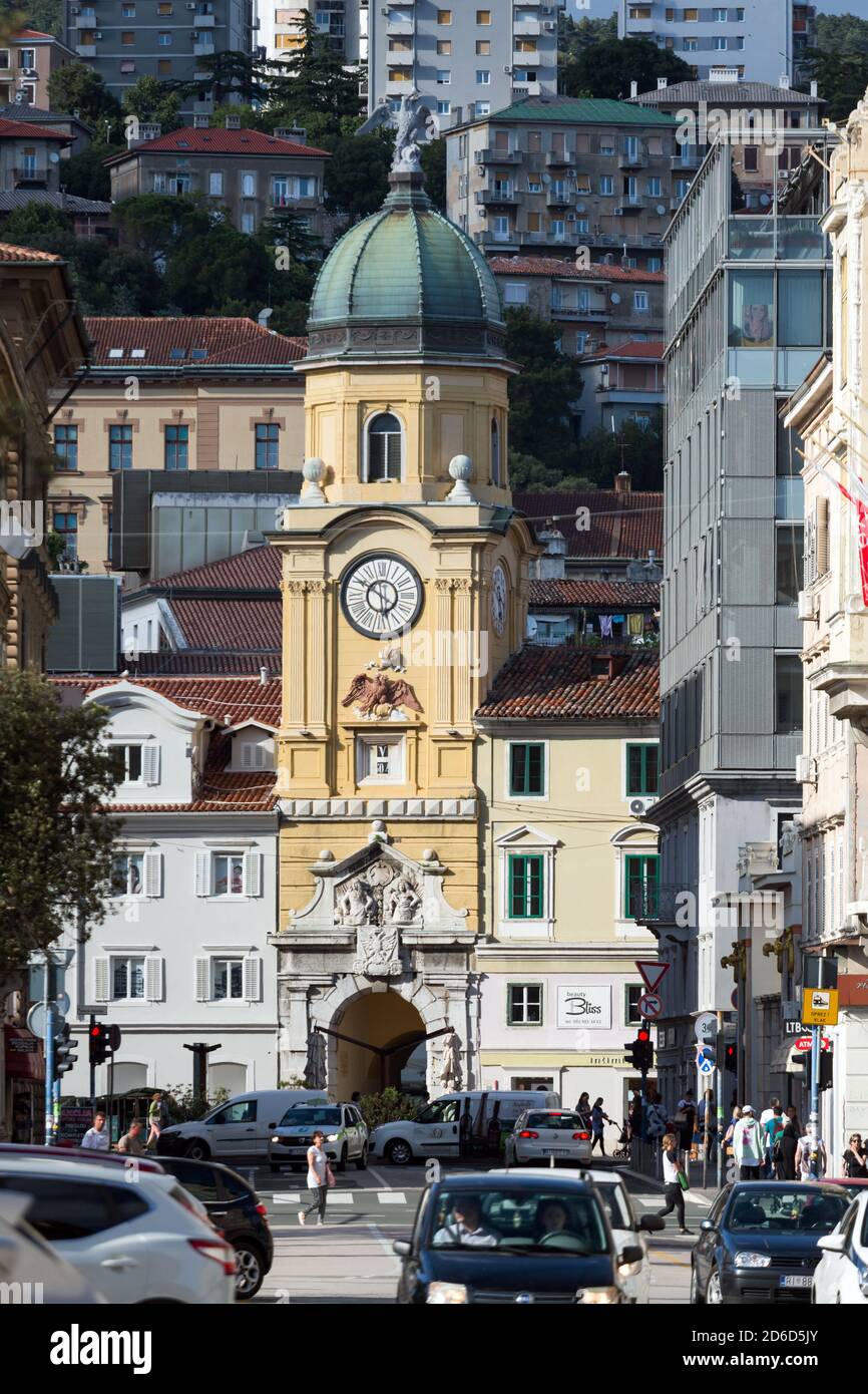 Rijeka city clock tower building hi-res stock photography and images ...