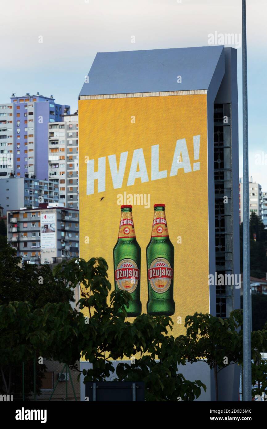 18.06.2020, Rijeka, Primorje-Gorski Kotar, Croatia - LED display with ...