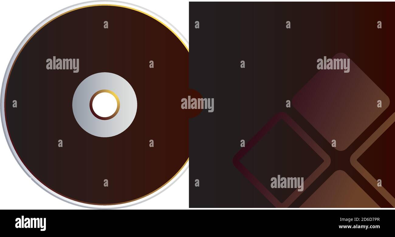 cover black and cd with corporate identity vector illustration design ...