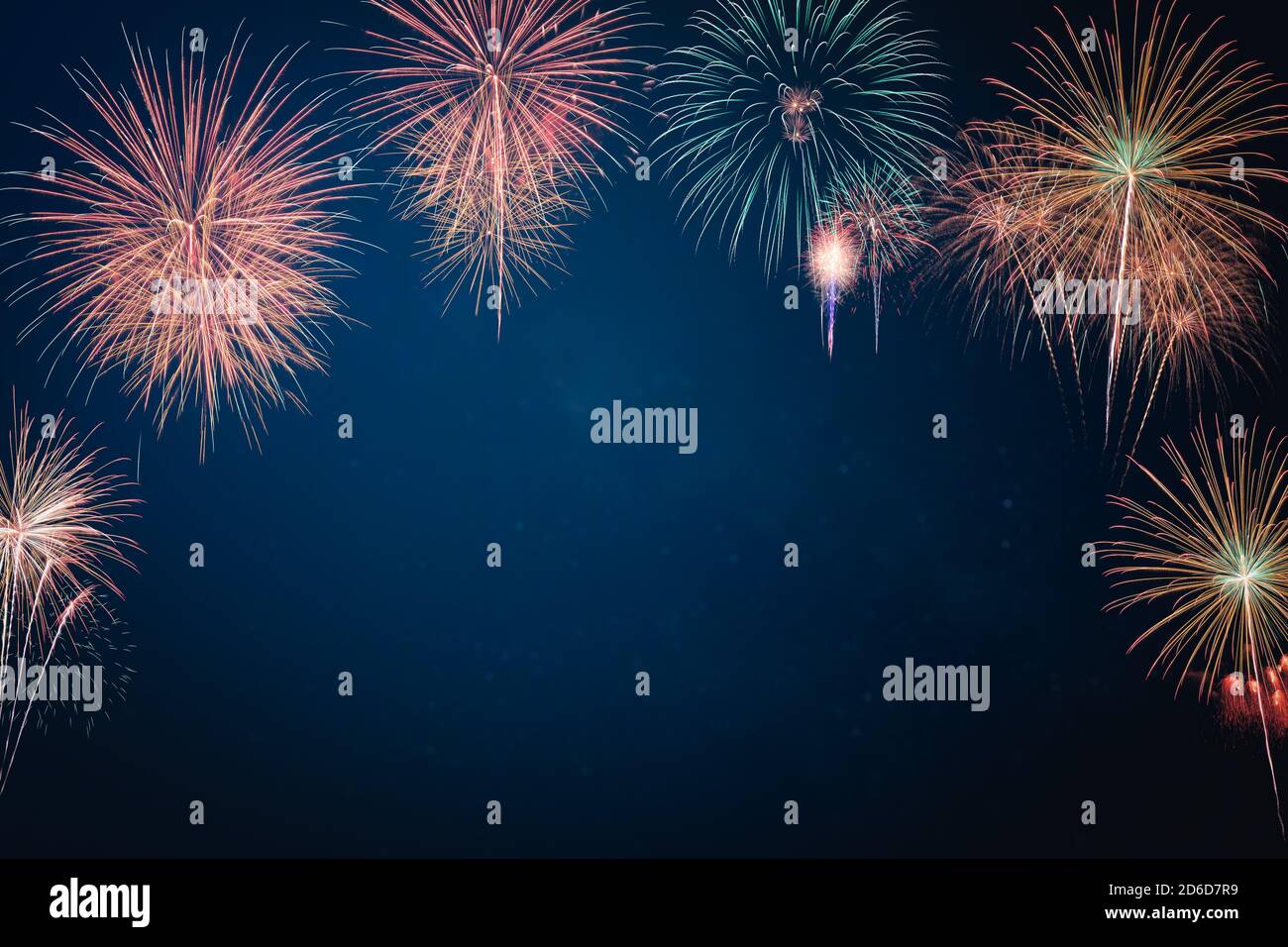 Abstract colored firework background with free space for text Stock ...