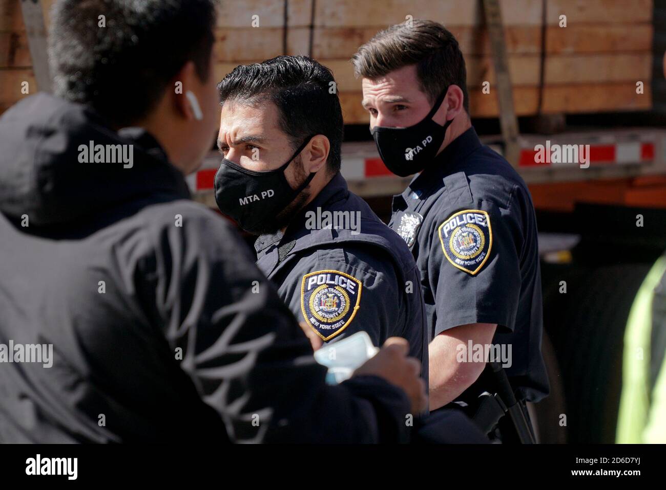 New York, New York, USA. 2nd Oct, 2020. Police New York state, MTA PD ...